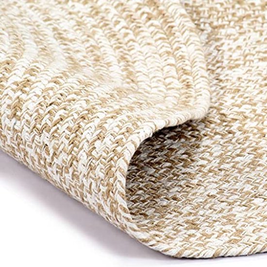 Handgemaakt Jute Tapijt 90 cm - Natuurlijke Look voor Elk Interieur | bol