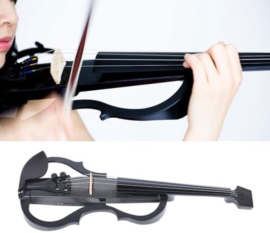 Silent Electric Violin Professional - Premium Carbon Fiber and ABS 4/4 ...