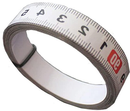 Carbon Steel Zelfklevende Maatband, 10mm Breedte Wit Metrische Schaal ...