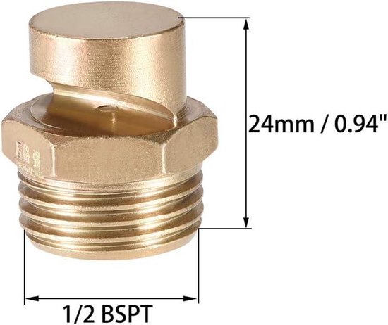 Pointe Floodjet - 1/2BSPT Messing Ventilator Platte Hoek Mondstuk 170 ...