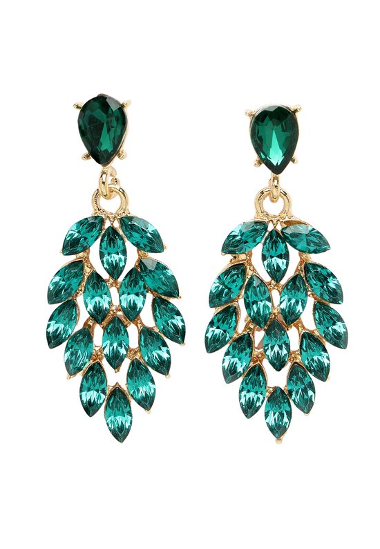 AVANT-GARDE PARIS Diva Dangle Earrings - Leafy Chandelier Groen - 1 ...