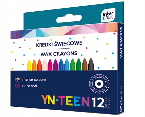 Interprint YT TEEN kleurpotloden - 12 levendige kleuren | bol