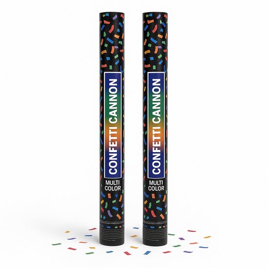 Set van 2 XL Confetti Shooters – 78 cm – CONFETTI CANNON MULTI COLOR ...