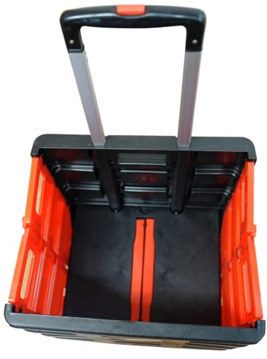 Opvouwbare Trolley met Wielen - 25kg Capaciteit Shopping Cart met ...