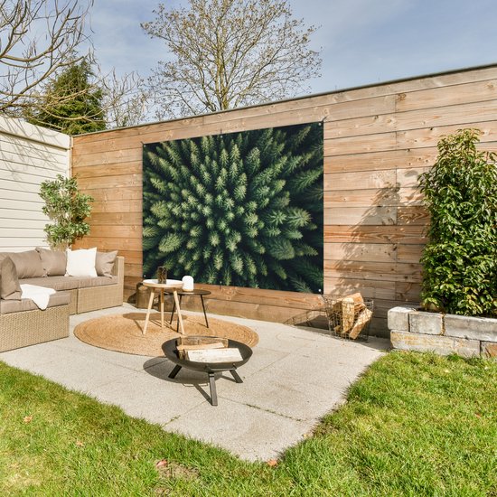 Tuinposter 160x120 cm - Tuindecoratie Bomen - Naaldwoud - Structuur ...
