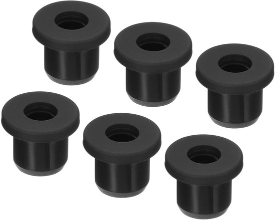 6pcs Rubber Grommets 10mm Mount Dia Round T-Type Silicone Seal Flexible ...
