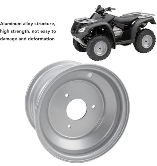 8 Inch Wielas Aluminium Legering 3 Gaten Sterke Structuur Rim voor ATV ...