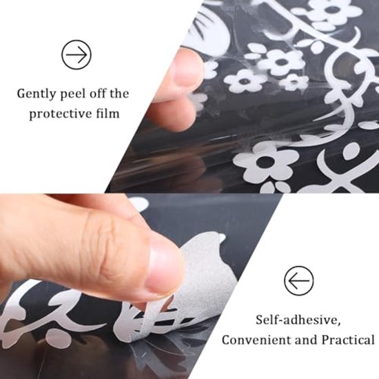 2 Vel Bloemen Vlinder Stickers - Reflectief Vinyl - Waterdicht - Zilver ...
