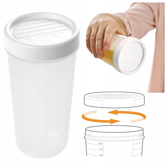 Tatay Bewaarpot 0.6L met Maatstreep - BPA-vrij | bol