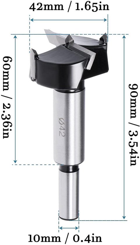 Allecto plus - Forstner Boor van 42mm voor houten gatenzaag ...