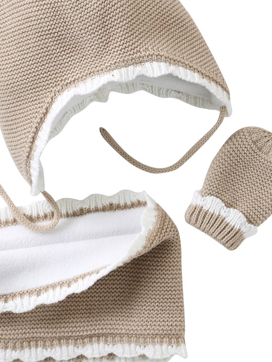 Vertbaudet Feston set muts, snood en wanten baby | bol