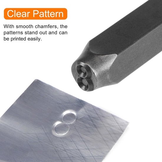 Allecto plus - Nummer stempelset 9 stuks 2,5 mm omgekeerd stansen hoog ...