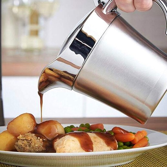 Gravy Saus Kom - Dubbelwandige Geïsoleerde Rvs Saus Kom met Deksel ...