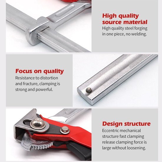 Lever Clamp - 2pcs Serre-Joint de Table en Acier Complet - Pinces à ...