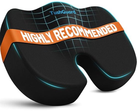 Antislip zitkussen van traagschuim voor verlichting van stuitbeen- en ...
