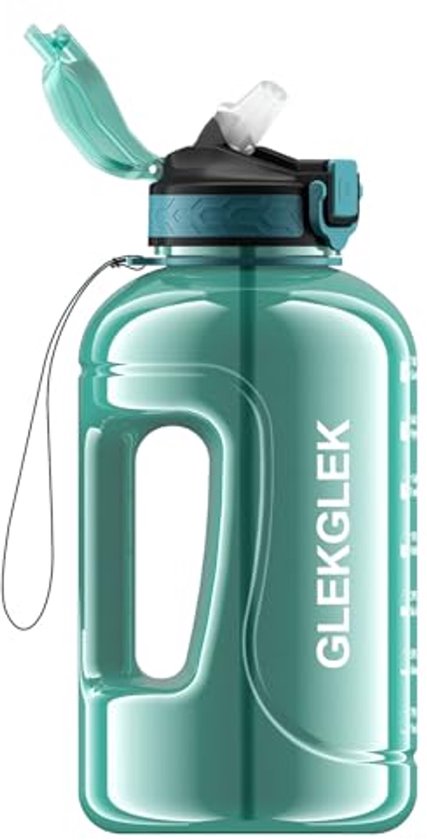 2 Liter Waterfles met Tijdsaanduiding - Ideaal voor Sportschool ...