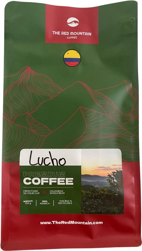The Red Mountain Koffiebonen – Café de Lucho – Vers Gebrand in Colombia ...