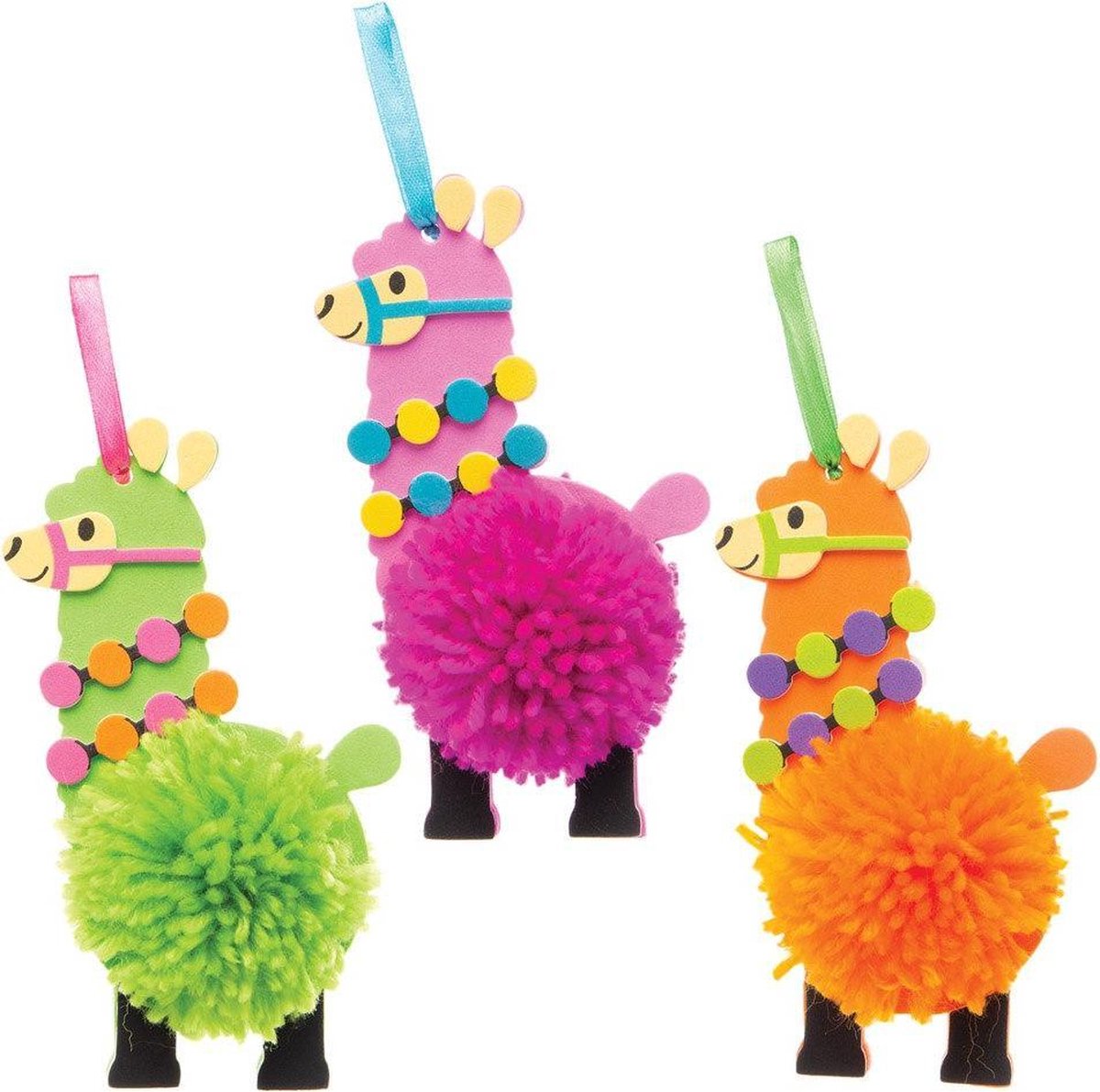 Baker Ross Lama Pompoms - Knutselspullen voor Kinderen (3 stuks) | bol.com