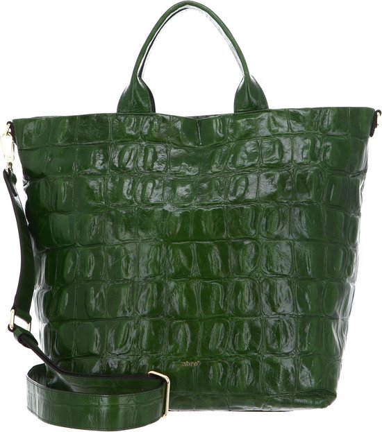 abro Leren Schoudertas Leather Primitivo Shopper Kaia Big Green Groene ...