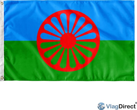 VlagDirect - Zigeuner vlag - Roma vlag - 90 x 150 cm. | bol