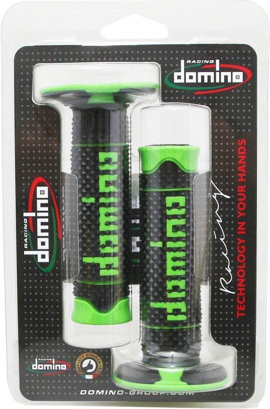Handvatset Domino A260 off-road Zwart / Groen Scooter Schakelbrommer | bol