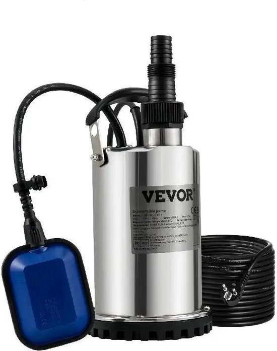 Vevor - Waterpomp - Rioolpomp - Dompelpomp - Schoonwaterpomp - Voor het ...