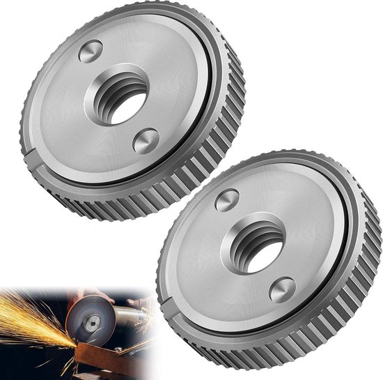 Pack of 2 Quick Release Nuts for Angle Grinders - M14 Hitachi Metabo ...