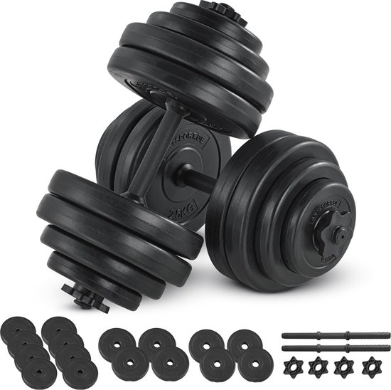 Halterset 20/30/40 kg - Korte Halterset met Gewichten en Stersluitingen ...