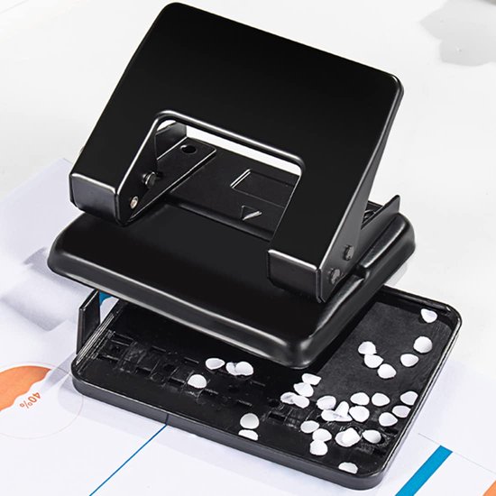 2-voudige perforatie kantoorperforator van metaal, kleine perforator ...