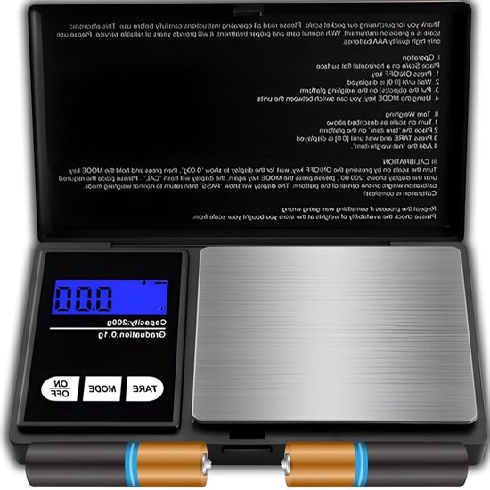 Digital Pocket Scale with Tare Function - LCD Display Fine Scale Gold ...