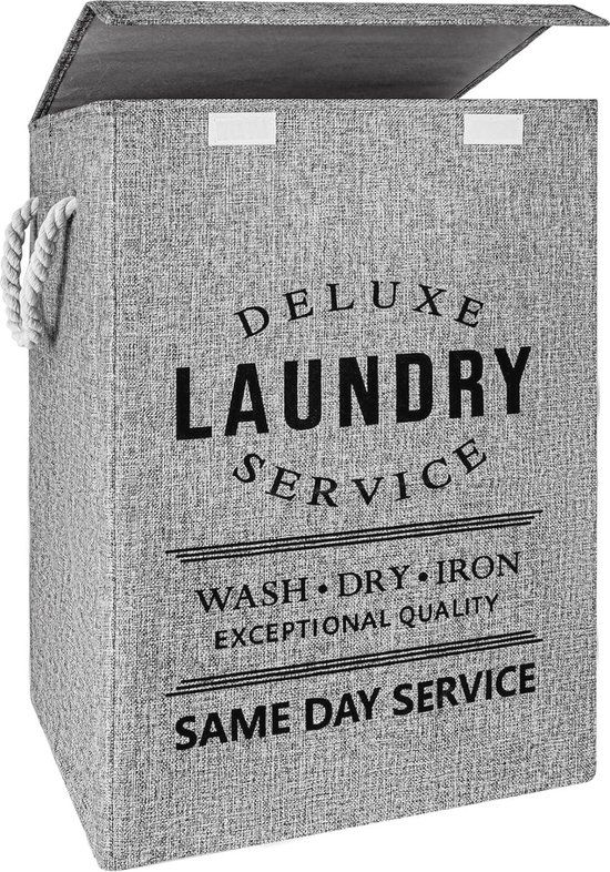 Grote Opvouwbare Wasmand met Deksel 85L - Ideaal voor Kleding en Speelgoedopslag | bol