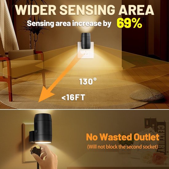 Draadloze lichtsensor met laag energieverbruik - Warm witte LED voor ...