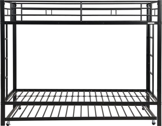 Merax Stapelbed 90x200 cm - Kinderbed met Uittrekbed - Stalen Bedframe ...