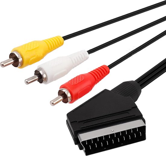 Scart Cable Adapter 1.8M Scart to RCA Cable for DVD Player TV ...