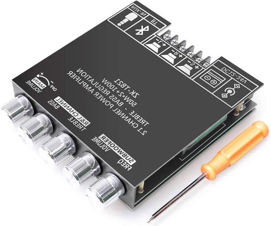 2x50W +100W 2.1 Channel Subwoofer Amplifier Board with Treble and Bass ...