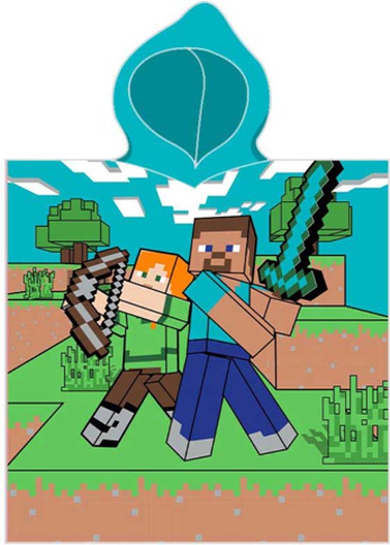 Minecraft poncho Ready 55 x 110 cm | bol