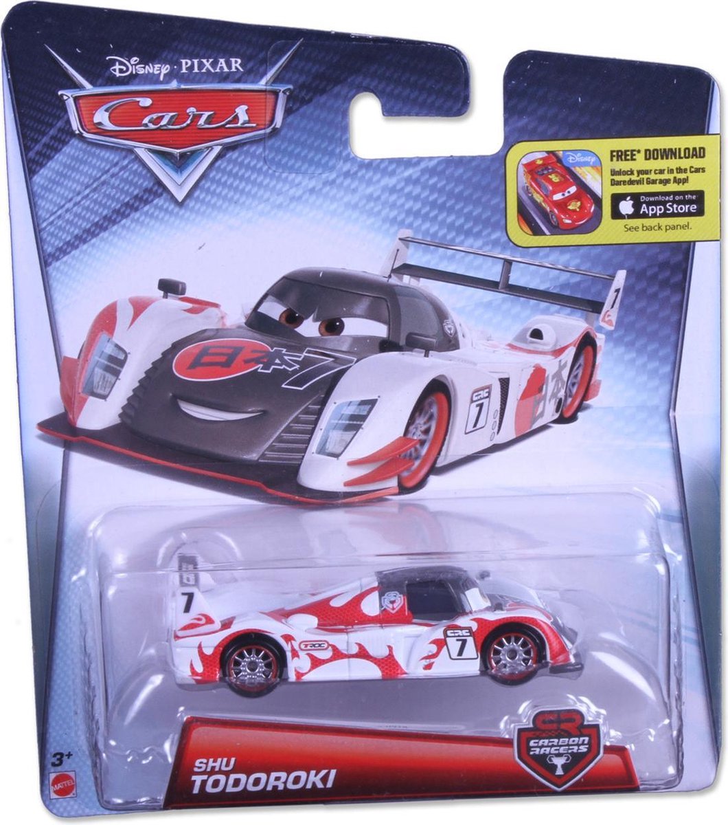 Disney Cars auto Shu Todoroki carbon fiber racer - Mattel | bol.com
