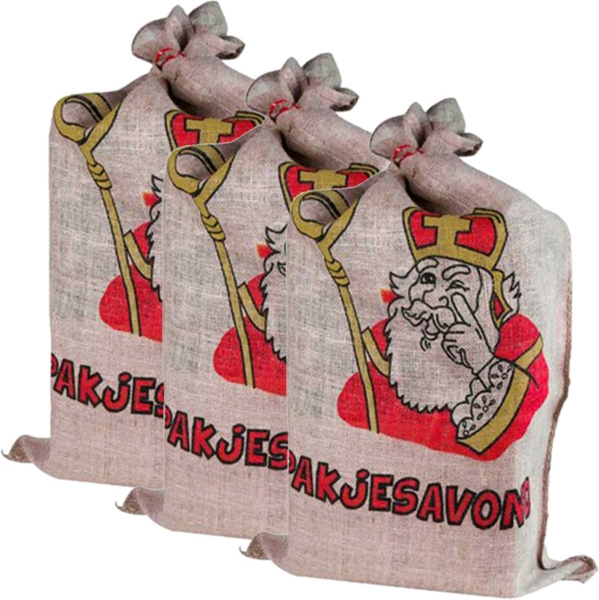De zak van Sinterklaas - 3 stuks - Jute - 60 x 102 cm - Sint Nicolaas ...