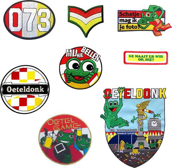 Oeteldonk emblemen - Oeteldonk embleem - Oeteldonk - Set van 8 | bol