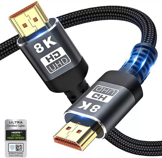 HDMI Kabel 2.1 - 2 meter - 8K Ultra HD - HDR | bol
