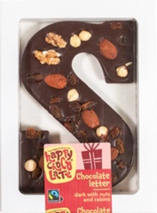 Happy Chocolate Luxe Chocoladeletter S Puur 200 gr | bol