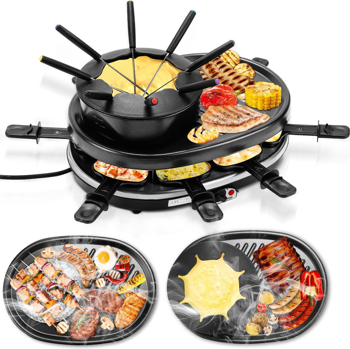Raclette - Gourmetset 8 personen - Gourmetstel geschikt voor op de ...