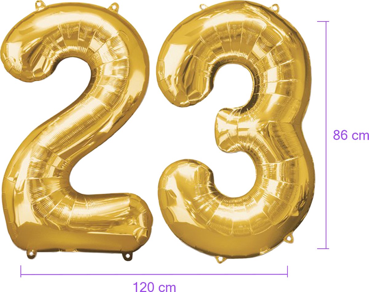 Versiering 23 Jaar Ballon Cijfer 23 Verjaardag Versiering Folie Helium ...