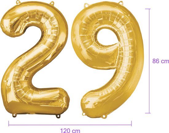 Versiering 29 Jaar Ballon Cijfer 29 Verjaardag Versiering Folie Helium ...