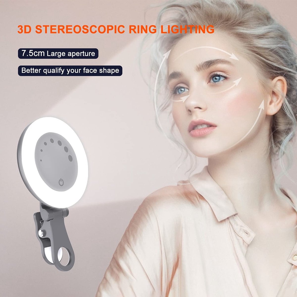 Ring Light Laptop Video Conference Light, LED Ring Light, Dimmable ...