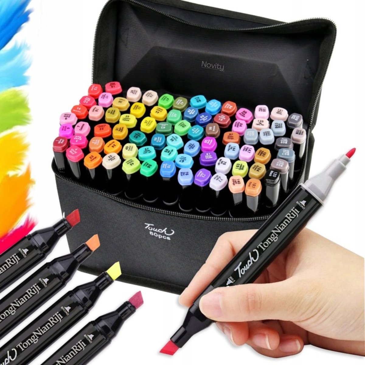 Novity® Twinmarkers - 80 stuks - dual markers - alcohol stiften ...