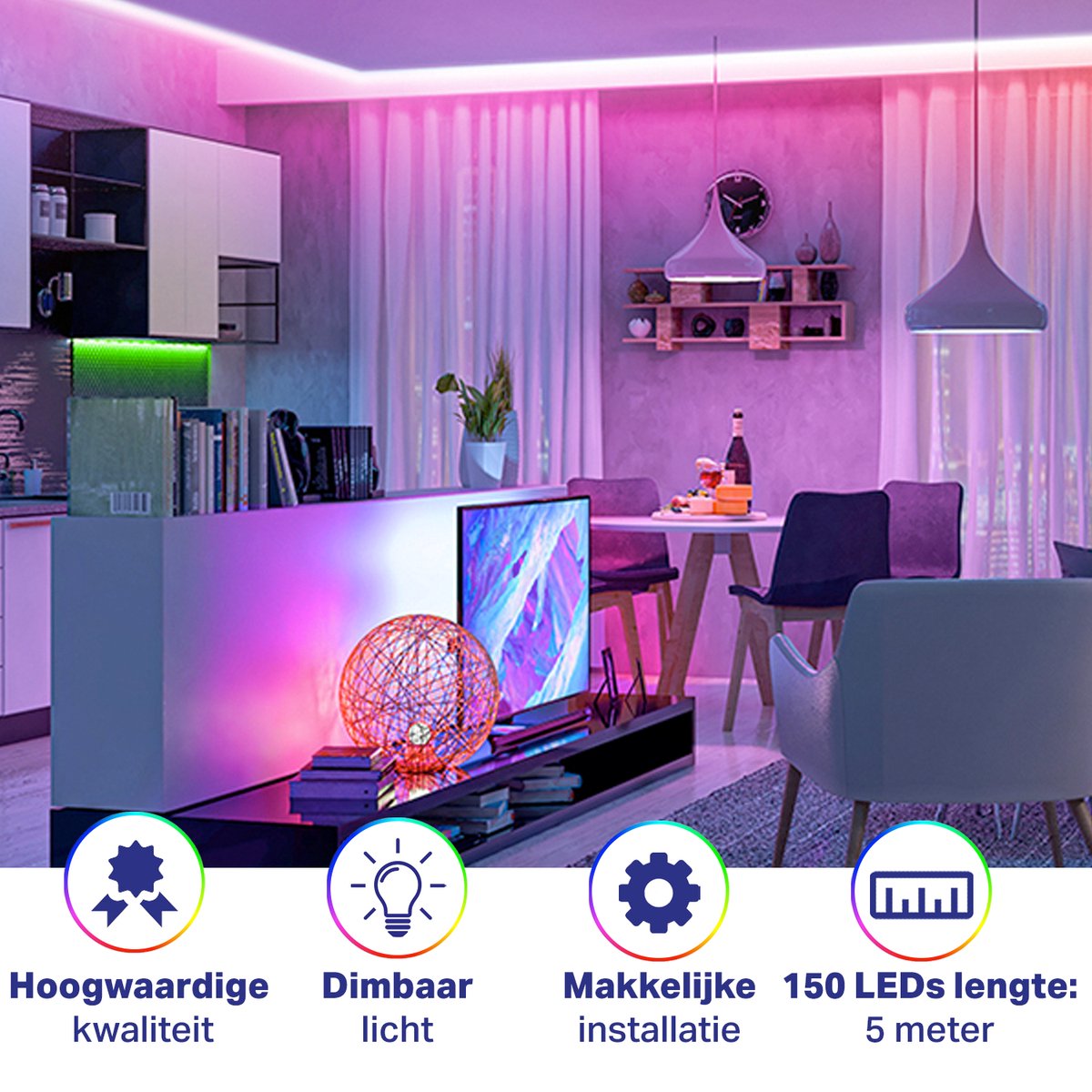 Vivid Green RGB led strip 5 meter - Ledstrip - Strips - Ledstrips ...