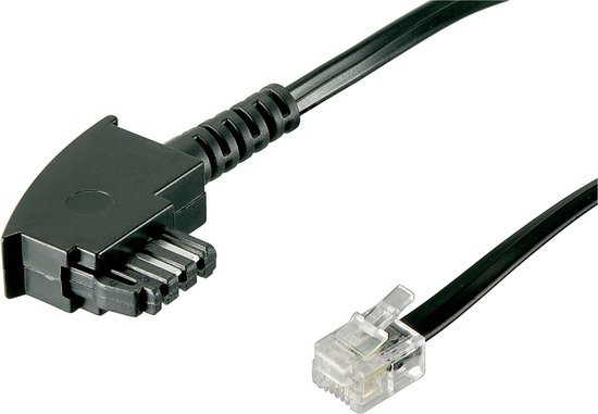 Goobay 50237 telefoonkabel 6 meter Zwart | bol