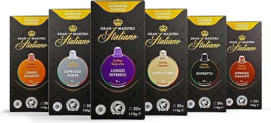 Gran Maestro Italiano – Koffiecups - Nespresso Compatibel Proefpakket –... | bol
