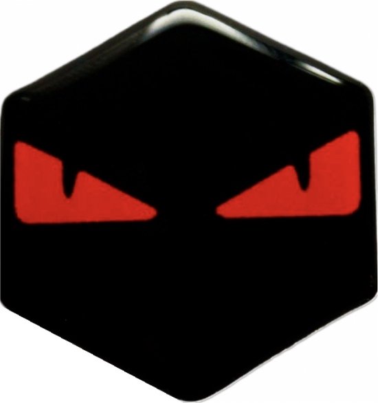 PIAGGIO ZIP LOGO ZWART/RODE BOZE OGEN STICKER | bol.com